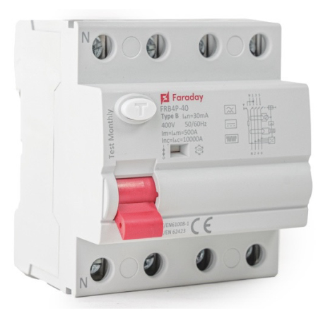 Residual Current Device, Type A, 4-pole - Greev Cyprus | EV Charger ...